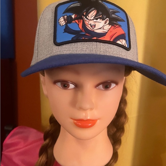Dragon Ball | Accessories | Dragon Ball Z Goku Snapback Hat Gray Blue ...